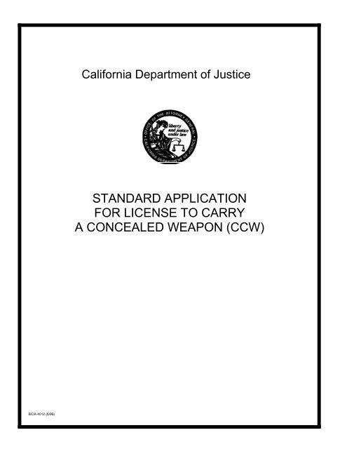 CCW application - Los Angeles County Sheriff's Department