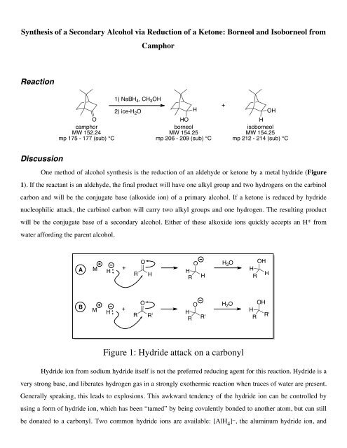 Reduction of Camphor Lab-Handout