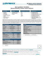DYMAX 1181-M-GEL Medical Device Adhesive Product Data Sheet