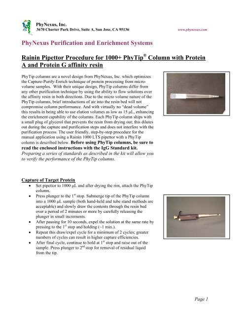 Rainin_1000_AG_Aug05.. - PhyNexus, Inc.