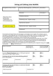 Antrag auf Zahlung einer Beihilfe Bitte keine ... - LBV NRW