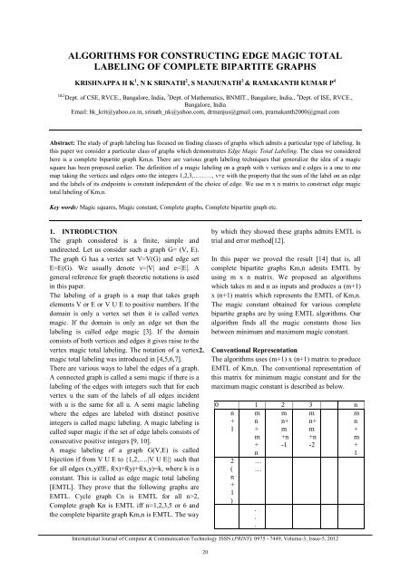 Algorithms for Constructing EDGE Magic Total Labeling of Complete ...
