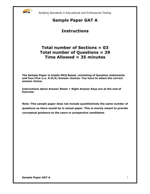 To Download GAT General Sample Papers - Result