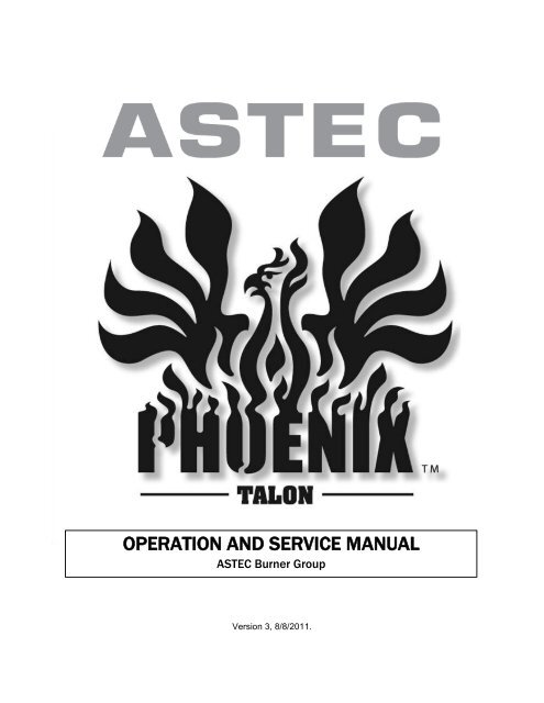 Burner Pilot System - Astec Inc.