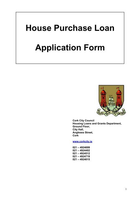 House Purchase Loan Application Form - Cork City Council