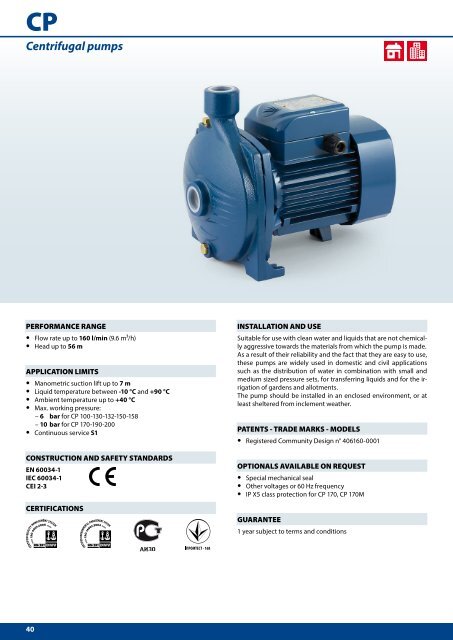 Centrifugal pumps - Atac Solutions ltd