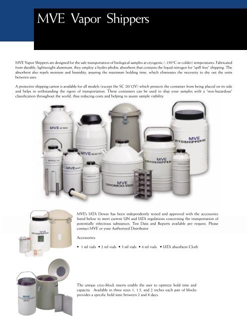 MVE Vapor Shippers