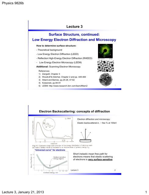 Low Energy Electron Diffraction