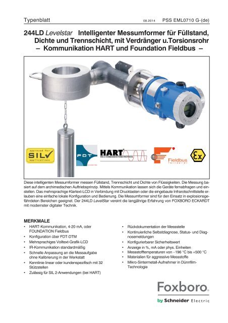 244LD LevelStar - FOXBORO ECKARDT GmbH