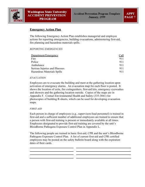 Emergency Action Plan