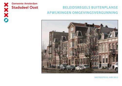 Beleidsregels Buitenplanse afwijkingen ... - Stadsdeel Oost