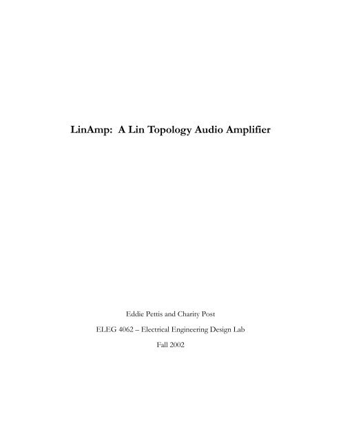 LinAmp: A Lin Topology Audio Amplifier - diagramas.diagram...