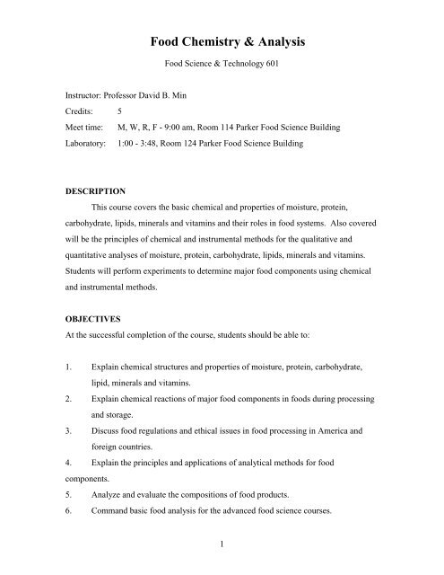 Food Chemistry & Analysis - Home Page [class.fst.ohio-state.edu ...