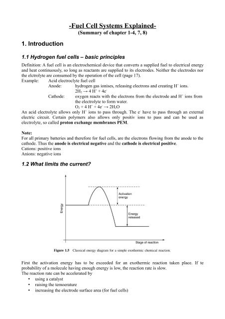 Hydrogen Fuel Cells Worksheet