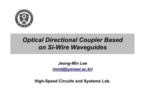 Optical Directional Coupler Based on Si-Wire Waveguides