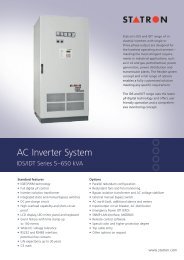 DOWNLOAD DATASHEET S2100 S2300 Industrial UPS - Statron