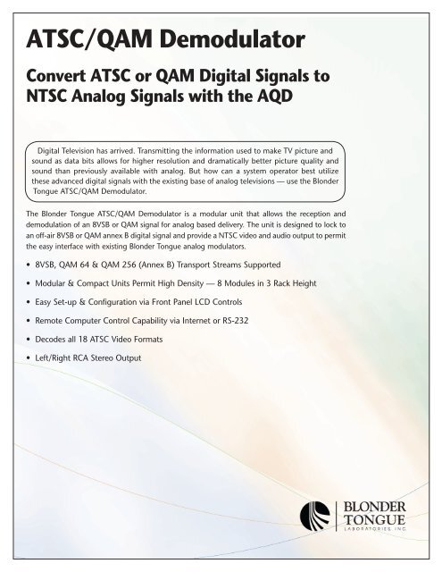 ATSC/QAM Demodulator