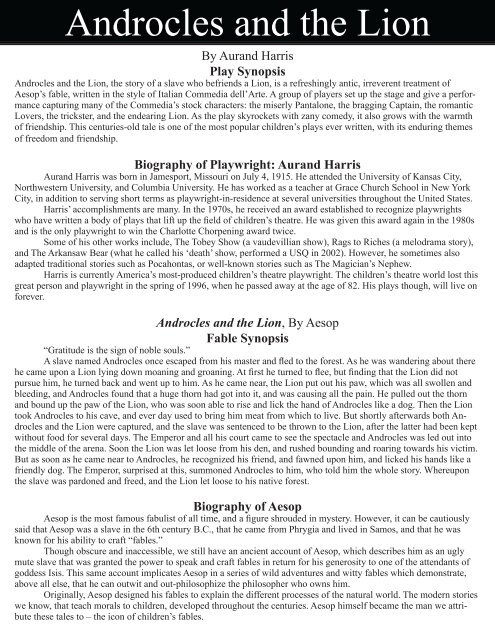 Androcles and the Lion - Florida Studio Theatre