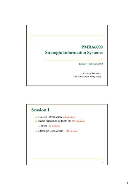 PPT slides - Lecture - The University of Hong Kong