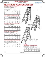Extension Ladders - Metric Storage Systems