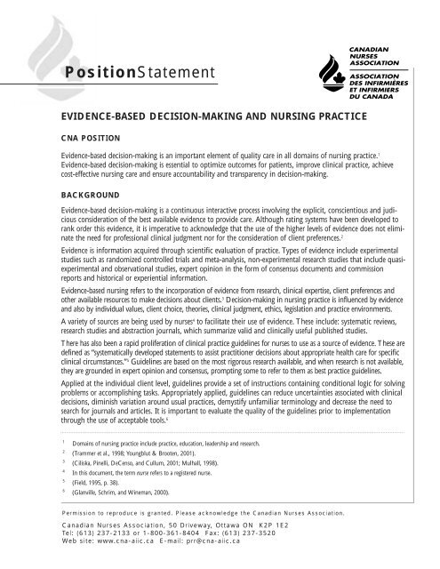 Evidence-Based Decision-Making And Nursing Practice - NurseONE