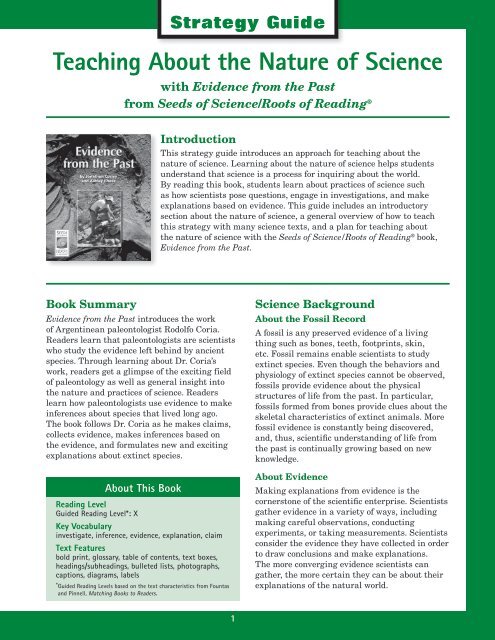 Strategy Guide Teaching About the Nature of Science - Seeds of ...