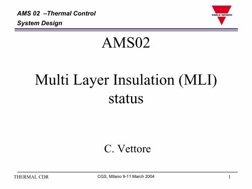 AMS 02 –Thermal Control System Design - NASA