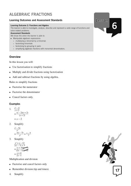 Gr 10 Algebraic Fractions - Maths Excellence
