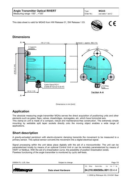 RIVERT Data sheet - Rittmeyer