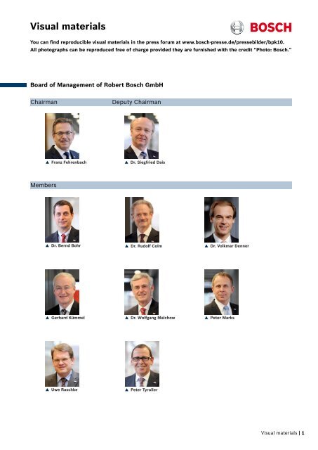 Visual materials - Bosch Media Service