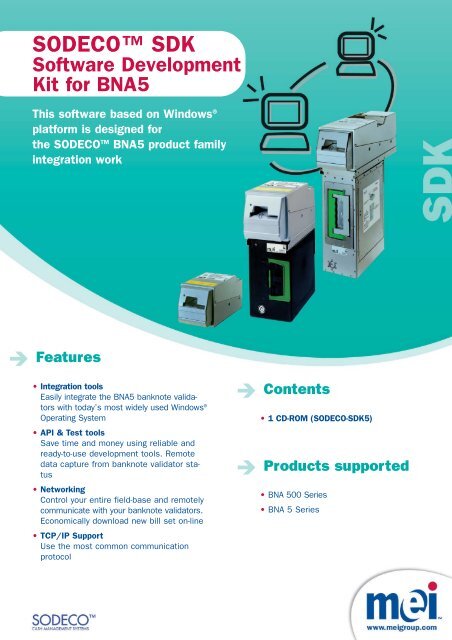 Sodeco SDK (Software Development Kit) for BNA5 - MEI