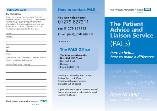 (PALS) - The Princess Alexandra Hospital | NHS Trust