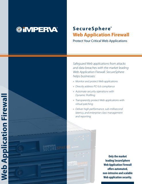 SecureSphereÂ® Web Application Firewall - Exclusive Networks