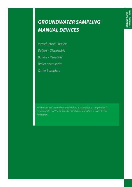3. Groundwater Sampling - Manual Devices - Thermo Fisher