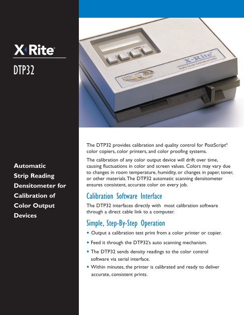 Calibration Software Interface Simple, Step-By-Step Operation - X-Rite