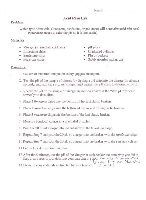 Acid Rain Lab.pdf - Pivonka