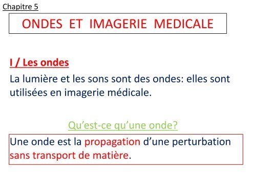 exercices seconde ondes et imagerie médicale