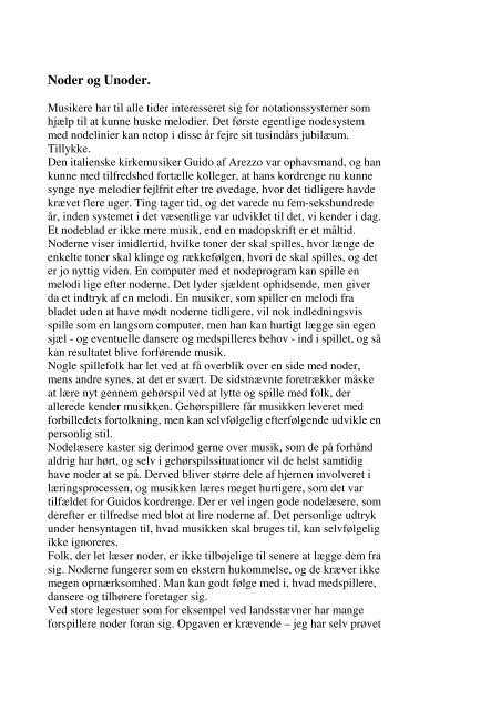 Noder og Unoder.pdf - Spillemandskredsen.dk