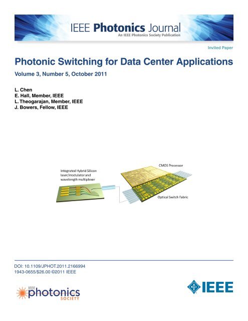 Photonic Switching for Data Center Applications - IEEE Xplore