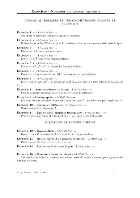 Séries entières - Exo7 - Emathfr