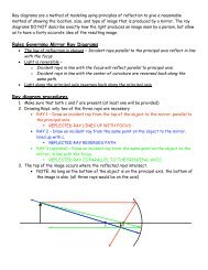 lens ray diagram worksheet