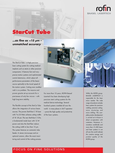 StarCut Tube - Rofin