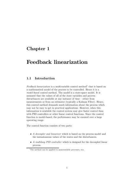 Feedback linearization