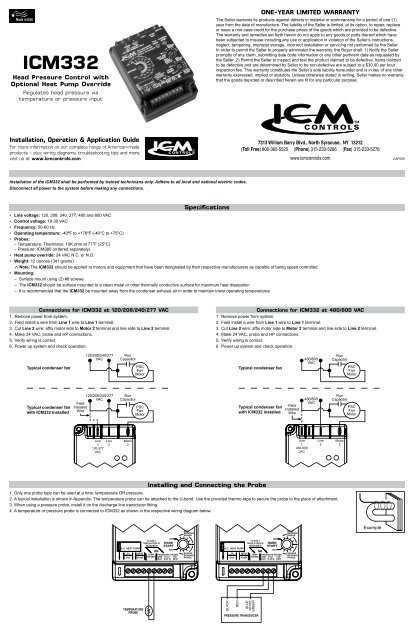 Installation Guide - ICM Controls