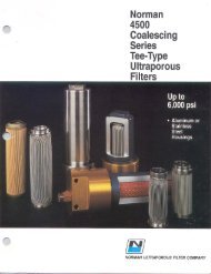 Norman 5000 Series Spin-On Filters - Norman Filter Company