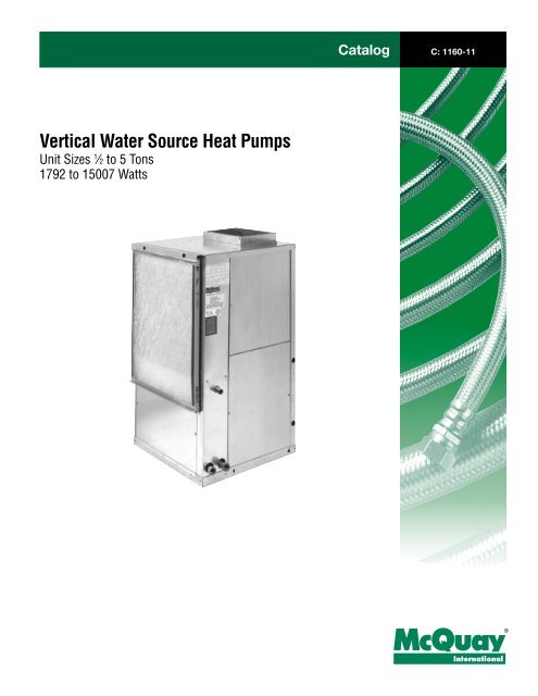 Vertical Water Source Heat Pumps - McQuay