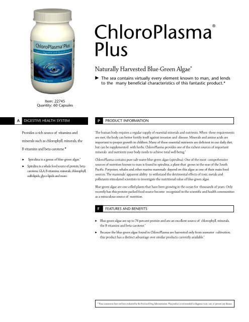 ChloroPlasma® Plus - Unicity