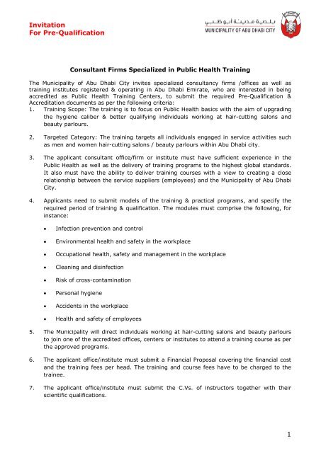 Invitation For Pre-Qualification 1