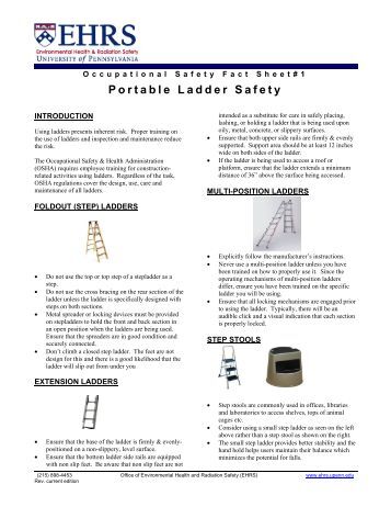 Portable Ladder Safety Procedure - myLambton