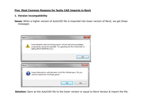 Five Most Common Reasons for faulty CAD Imports in Revit 1 ...